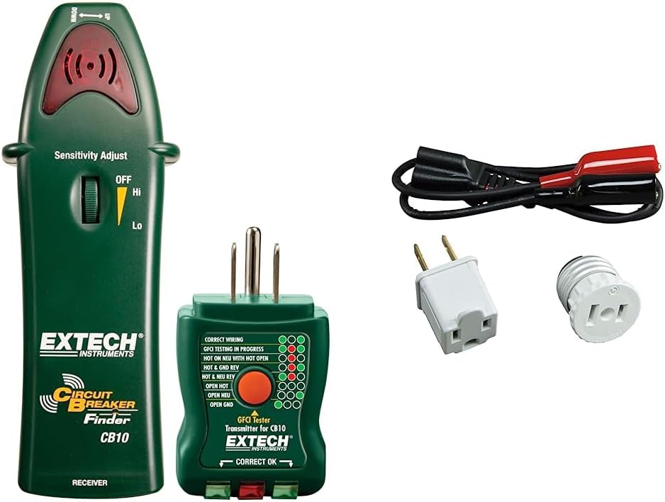 Extech CB10 - 3-Pole GFCI Circuit Breaker Finder & Klein Tools 69411 ...