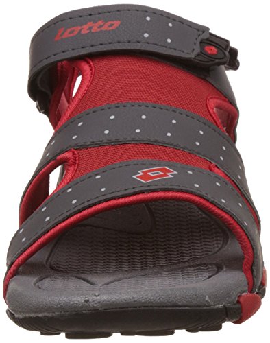 Buy Lotto Men's Grey/Red Sandals and Floaters - 9 UK/India (43 EU) at ...