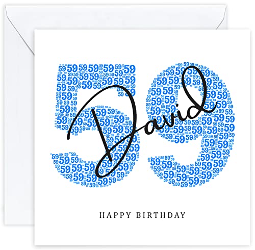 Personalised 59th Birthday Card - Fifty Ninth Birthday Card for Fifty ...
