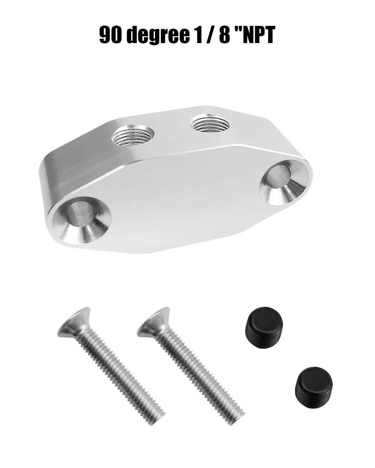 Snapklik.com : LS Oil Port Adapter 90 Degree 1/8" NPT LS Twin Turbo Oil ...