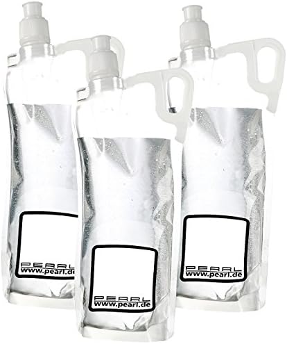PEARL Faltflasche: 3er-Pack Faltbare Trinkflasche für Sport & Freizeit ...