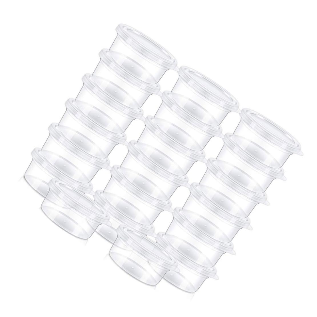 Snapklik.com : Jeorywoet 20 Pcs Leakproof Transparent Slime Containers ...