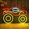 CoolGift Mart Monster Truck Neon Light, Dimmable LED Truck Neon Wall ...