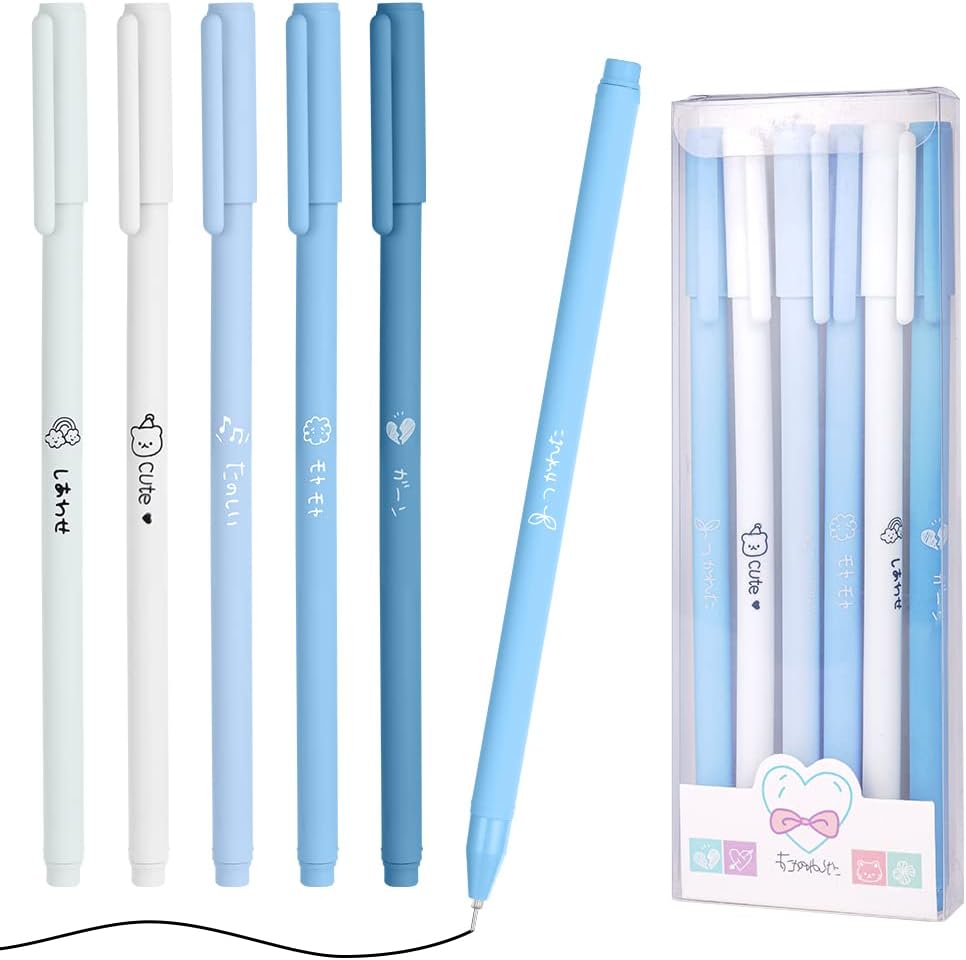 OFFCUP Rollerball Pens, 6pcs Liquid Ink Rollerball Pen, Ballpoint Pens ...