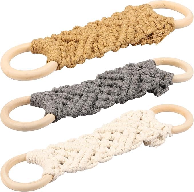Amazon.com: Macrame Towel Holder Ring, Macrame Kitchen Towel Holder ...