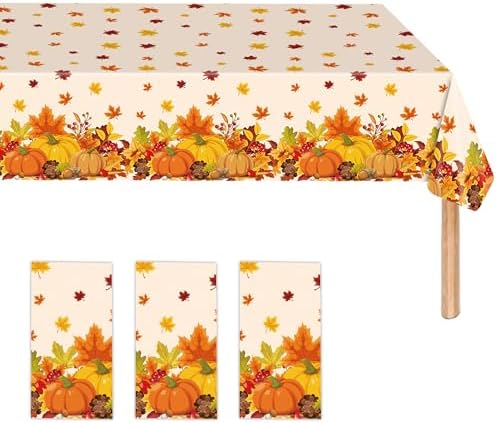 Amazon.com: FACULX 6 Pack Fall Tablecloth Thanksgiving Tablecloth ...