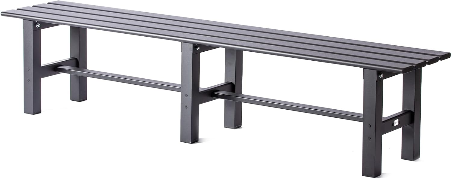 Amazon.com : TECSPACE 71 Inches Aluminum Outdoor Weatherproof Bench ...