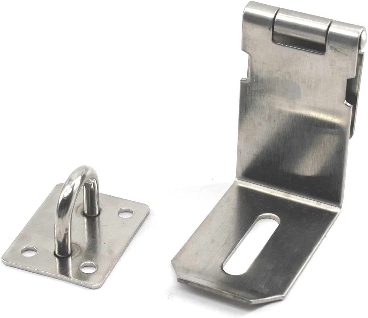 Stainless Steel Padlock Hasp Door Latch Bolt Gate Lock 90 Degree (Pack ...