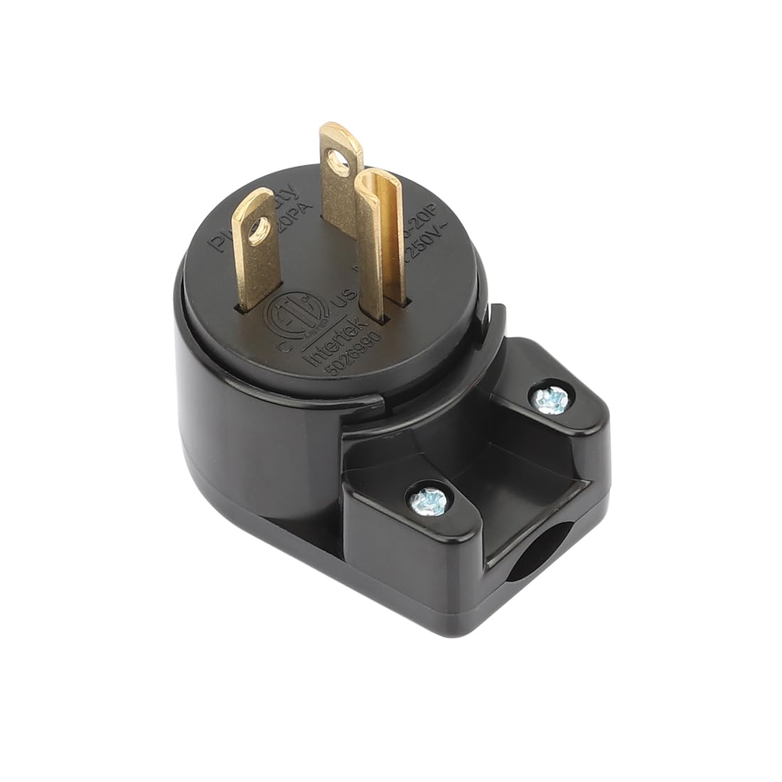 Snapklik.com : USA 3-Prong Male AC Plug, Right Angle ETL Nema 6-20P 3 ...
