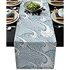 Amazon.com: Sea Wave Table Runner Party Supplies Fabric Decorations for ...