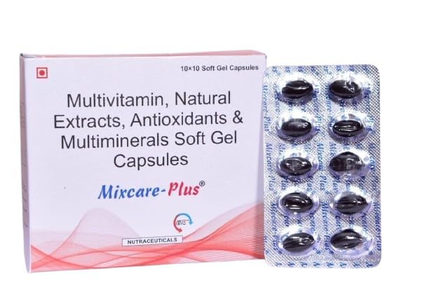 Mixcare Plus Multivitamin Antioxidents Soft Gel Capsules ((10 Tablets x ...