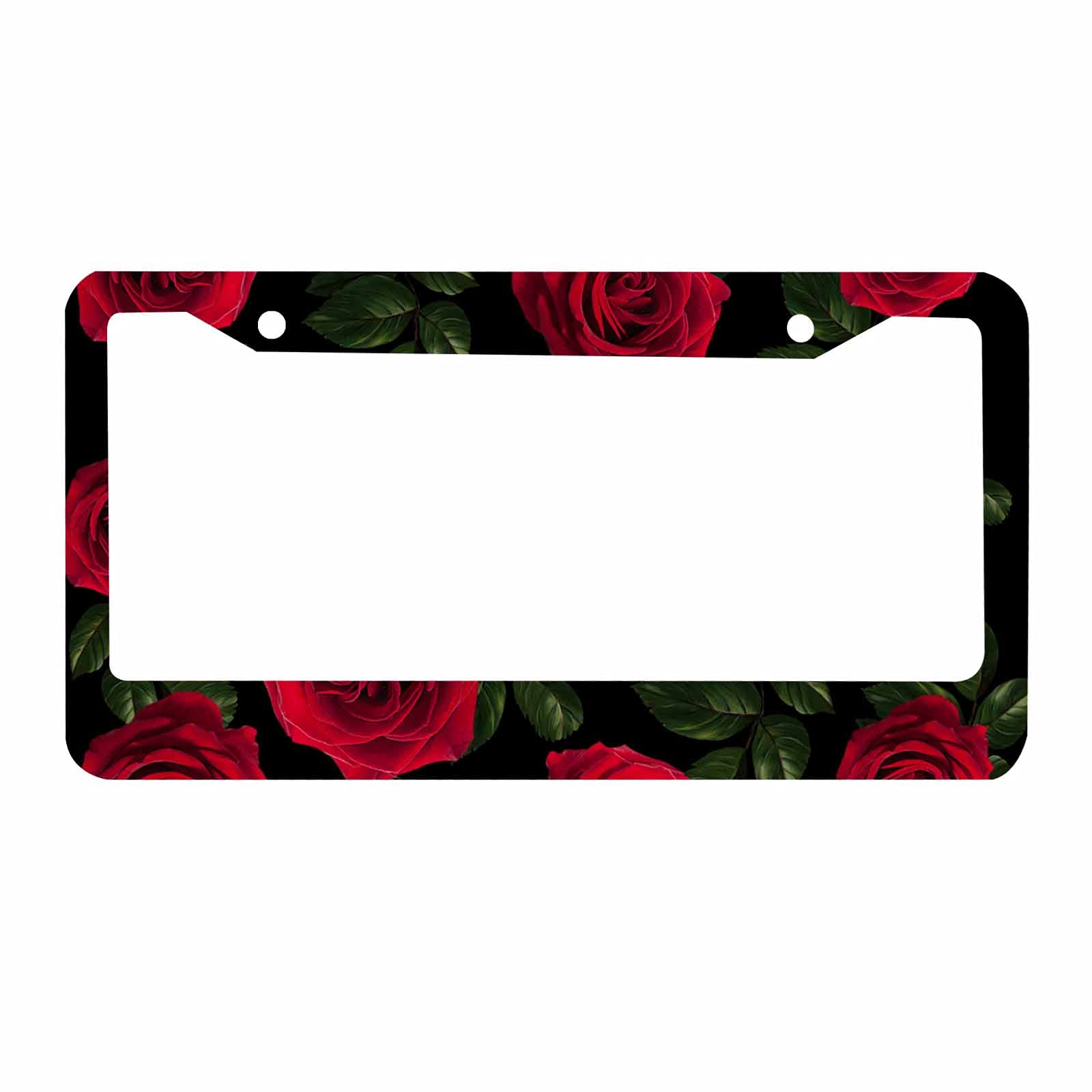 Amazon.com: Nicokee Floral Decorative License Plate Frame Rose Flower ...