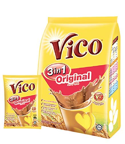Amazon.com : 8 Pack Vico 3 in 1 Original Chocolate Malt Drink (8 x 18 ...