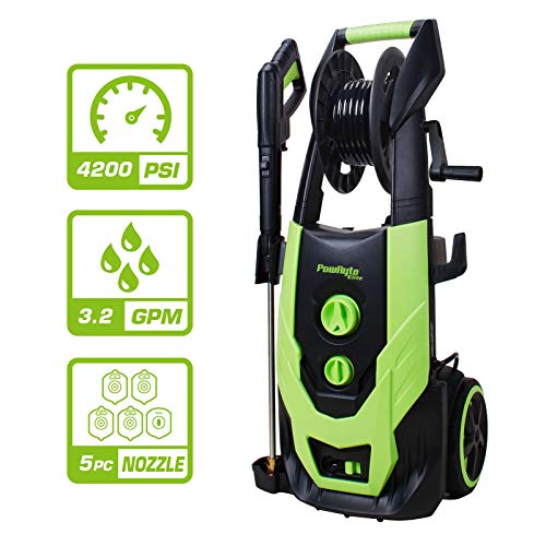 PowRyte Elite Washer,4200PSI 3.2GPM Electric Pressure Washer with Hose ...