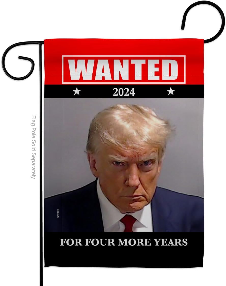 Amazon.com : Trump Flag Trump Mug Shot Wanted Reward Poster 2024 Making ...
