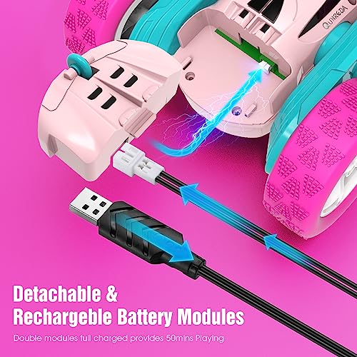 Snapklik.com : QUNREDA RC Cars, Pink Remote Control Car For Girls, 2.4 ...
