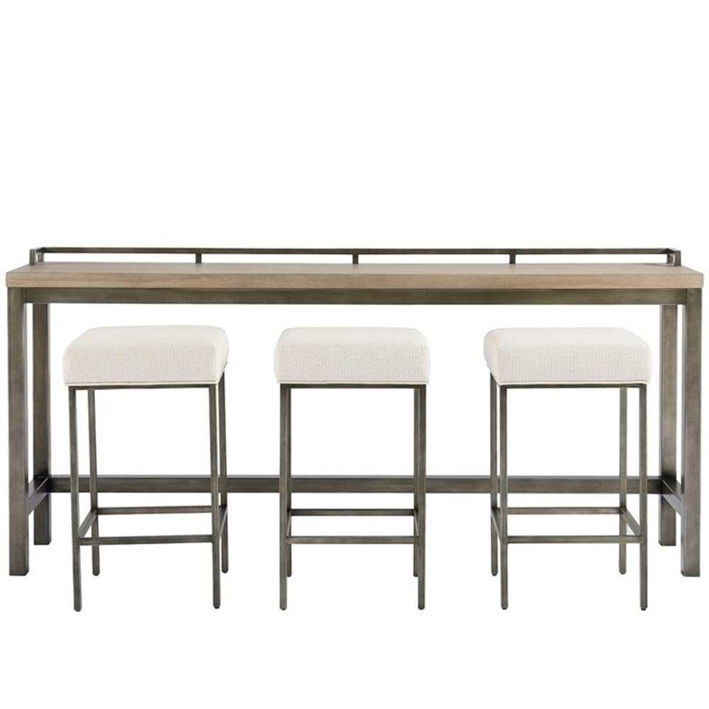 Amazon.com - MAKLAINE 4-Piece Modern Metal Table Set with 3 Stools with ...