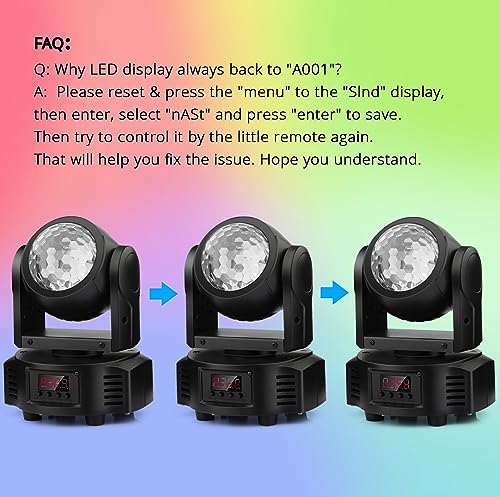 Snapklik.com : LED Moving Head Light - 40W RGBW Mini DJ Moving Head ...