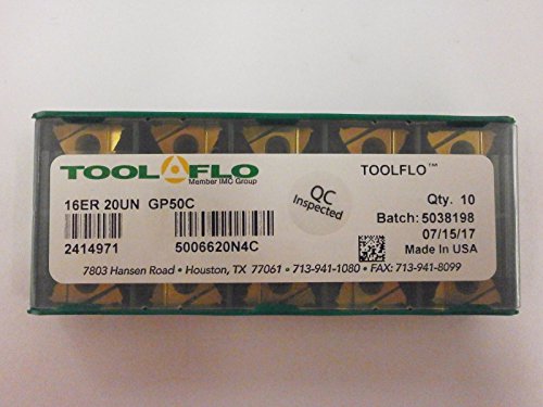 10pc) ToolFlo 16ER 20UN GP50C UN External Laydown Coated Carbide 20 TPI ...