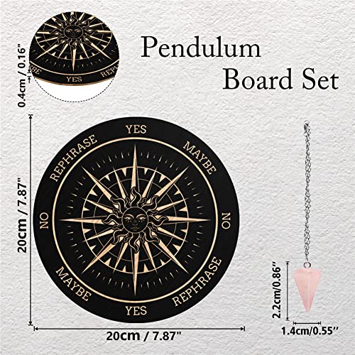 CRASPIRE Pendulum Board Compass Dowsing Divination Metaphysical Message ...