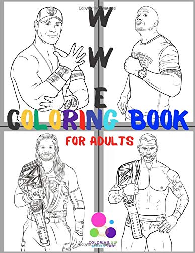 WWE Coloring Book For Adults: Color And Relax HD Unique +25 ...