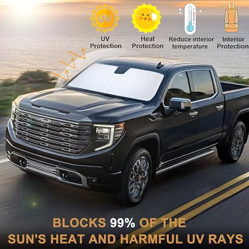 Snapklik.com : Windshield Sun Shade For 23-24 Chevy Silverado/GMC ...