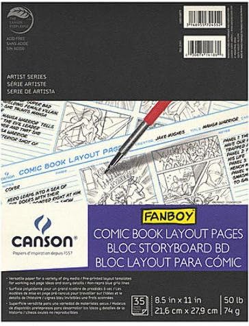 Amazon.com: Canson Fanboy Comic book layout pages : Arts, Crafts & Sewing