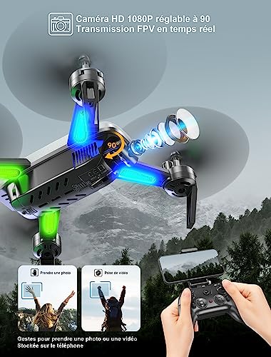 Découvrez le Drone Wipkviey T6 avec caméra HD 1080P et contrôle gestuel ...