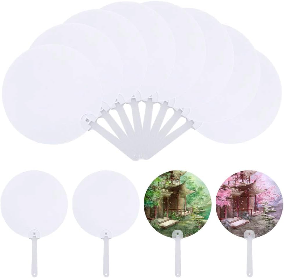 Amazon.com: BAOZOON 12 Pcs Sublimation Handheld Fan Blanks Double-Sided ...