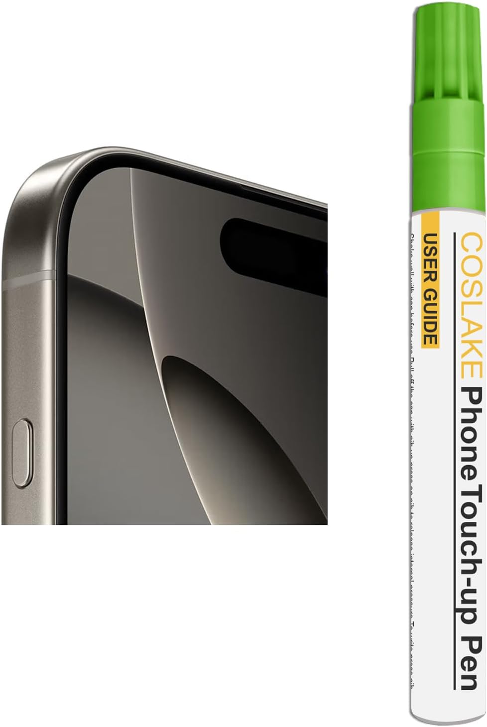 Amazon.com: COSLAKE Natural Titanium Touch Up Paint for Iphone 16 Pro ...