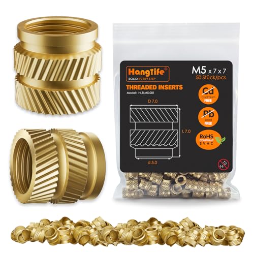 Snapklik.com : HANGLIFE Heat-Set Threaded Inserts, M5 Heat Set Insert ...