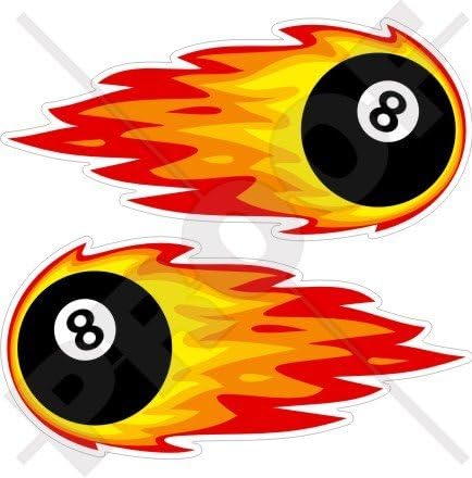 Amazon.com: FLAMING EIGHT BALL 8 Billiards Pool, Fireball Fire 7,1 ...
