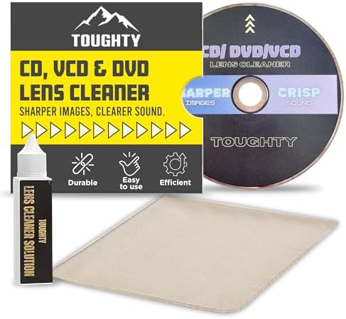 Amazon.com: Toughty CD Cleaner Disc for CD Player – VCD & DVD Cleaner ...