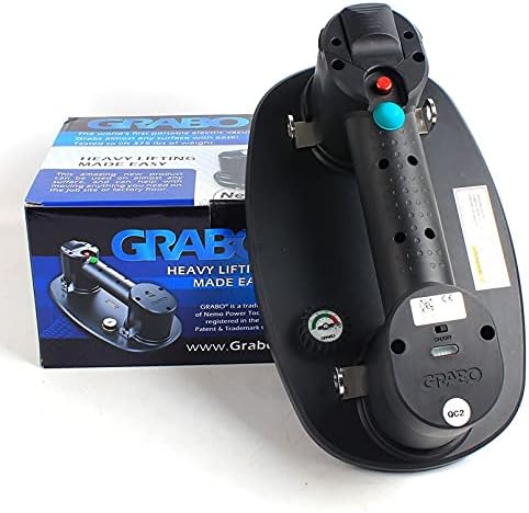 Grabo Pro Electric Vacuum Suction Cup Lifter with Automatic Turn On/Off ...