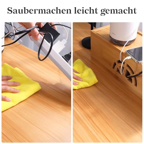 Large Cord Organizer for Desk by HTB, 40 x 16 x 13cm Cable Management ...