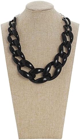 Amazon.com: Coiris Statement Chunky Acrylic Chain Link Choker Necklace Fashion Women Collar ...