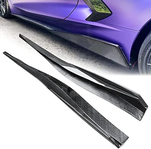 Amazon.com: YOUNGERCAR 2PCs C8 Side Skirts Fit for Chevy Corvette C8 ...