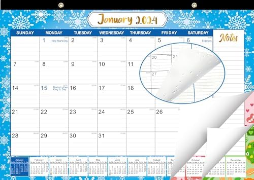 Amazon.com : 18 Months Desk Calendars Jan 2024 to June 2025-17x11in ...