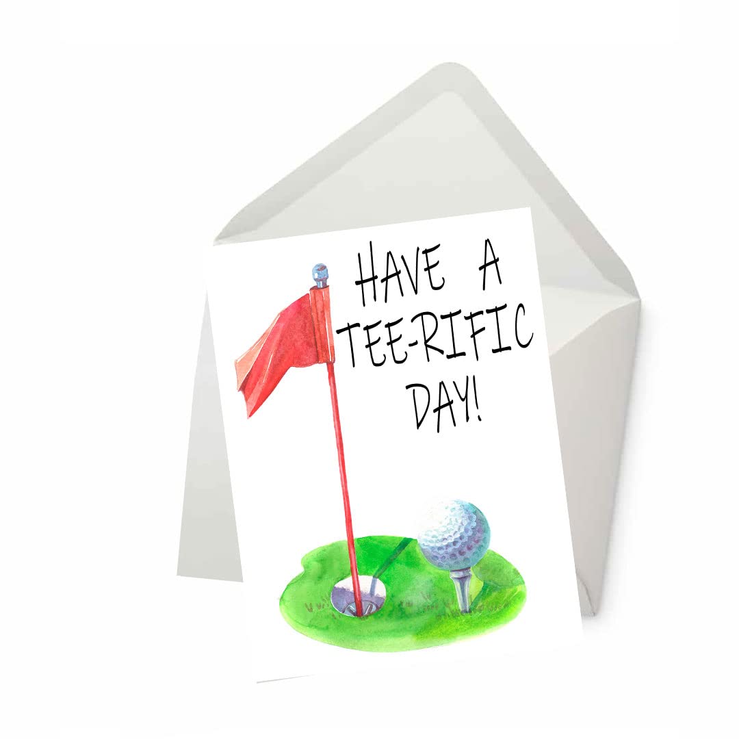 Amazon.com : PICTURE THIS PRINTS Tee-Rific Day, Golf Birthday Card ...