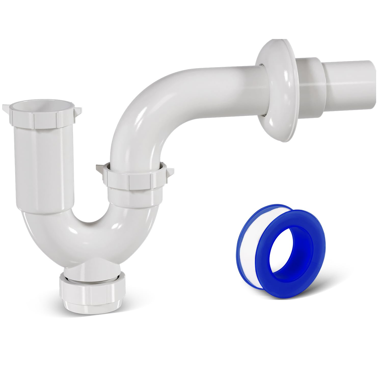 Amazon.com: VIVIDA Kitchen Sink P Trap 1-1/2 Inch, Slip Joint P Trap ...