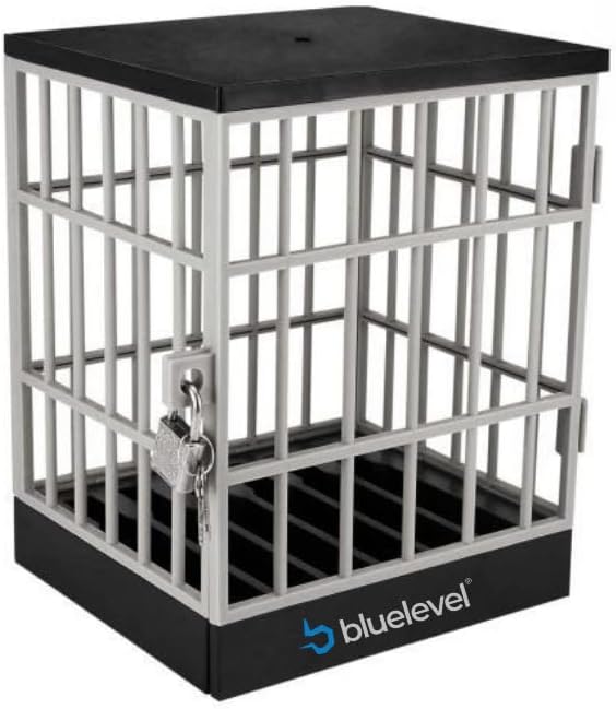 Bluelevel Jaula para Smartphones con 6 Compartimentos y Candado ...