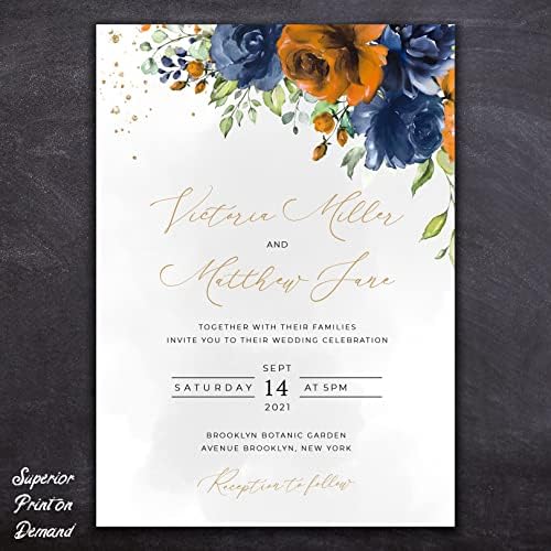Amazon.com : Superior POD Customized Wedding Invitation Cards - 24 ...