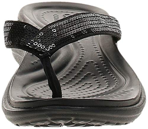 Buy crocs Women's Capri V Sequin W Black Flip-Flops-2 UK (W4) (204311 ...