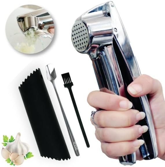 Amazon.com: TOGYS Premium Stainless Steel Garlic Press Set ...