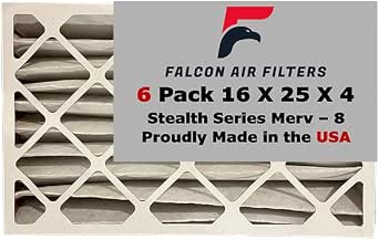 Garco 16x25x4 Merv 8 Pleated Air Filter - 6 Pack, PS41625 - Amazon.com