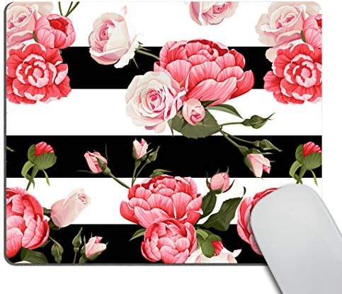 Amazon.com: Smooffly Gaming Mouse Pad Custom,Peony and Roses Customized ...