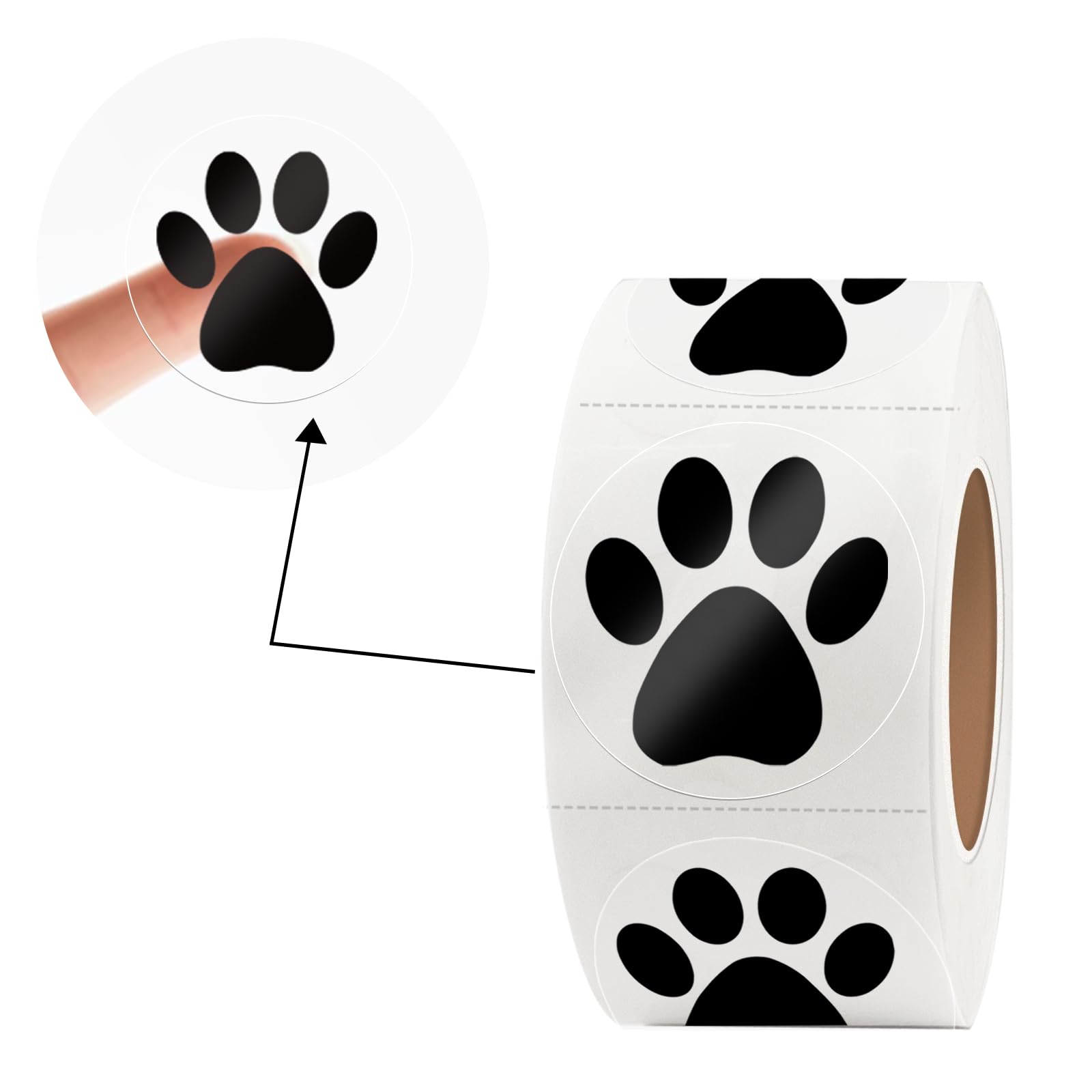 Amazon.com: Yeachlaing Paw Stickers, Clear Paw Prints Stickers, 500 Pcs ...