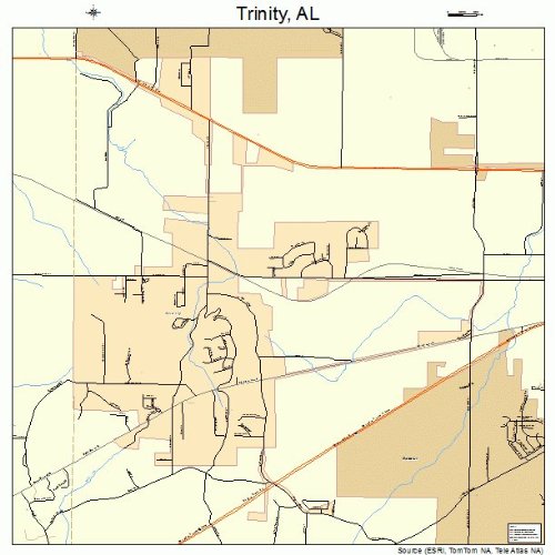 Amazon.com: Large Street & Road Map of Trinity, Alabama AL - Printed ...