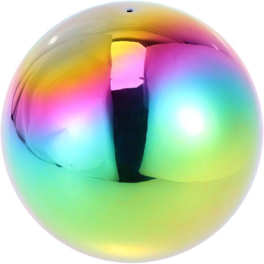 Amazon.com: Stainless Steel Rainbow Gazing Ball - Reflective Garden ...
