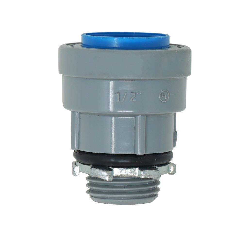 Southwire P-MA-050-Q5 1/2" CIC Push Install 5-Pack PVC Male Adapter ...